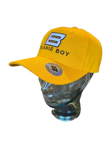 Yellow Beanie Boy Cap white logo | Beanie Boy