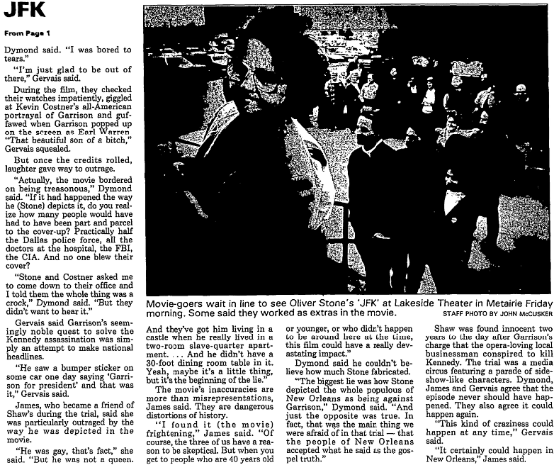 A New Orleans Look at Oliver Stone's JFK