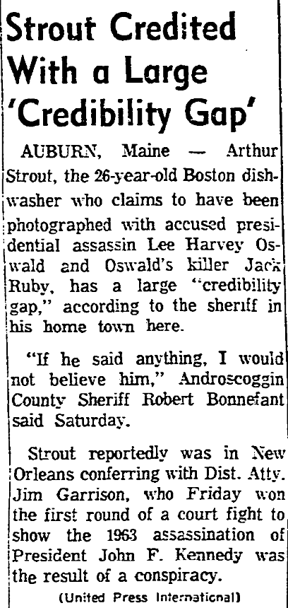 Arthur Strout could have been another Perry Russo...