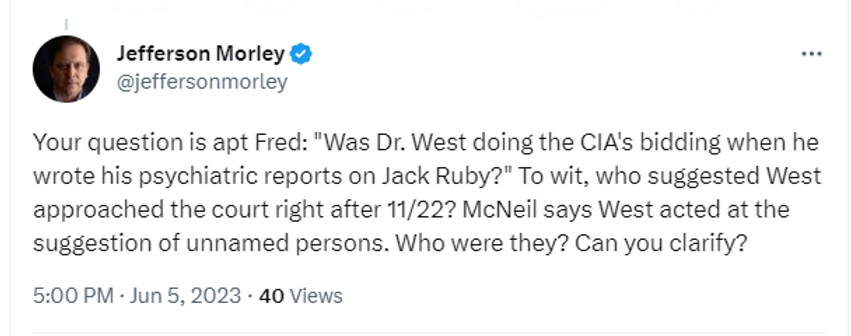 Did Dr. Louis Jolyon West Ask to Examine Jack Ruby in November 1963?