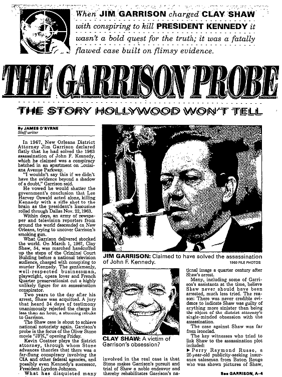 A New Orleans Look at Oliver Stone's JFK