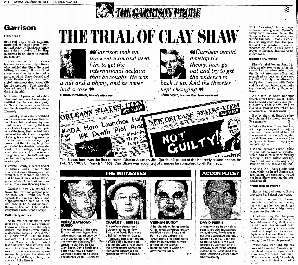 A New Orleans Look at Oliver Stone's JFK