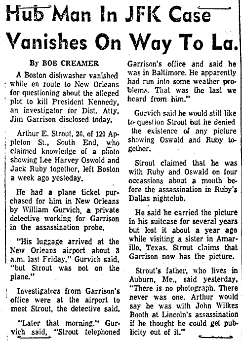 Arthur Strout could have been another Perry Russo...