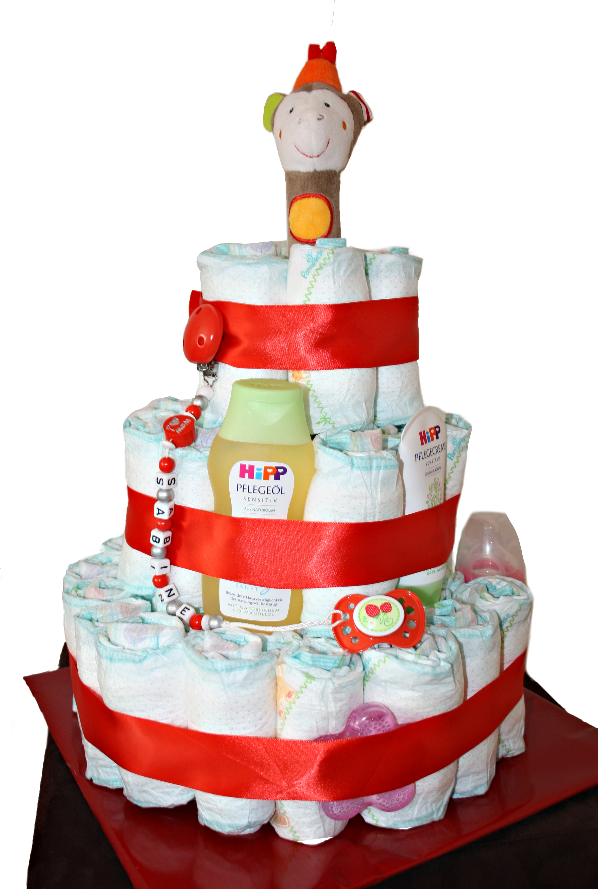 windelheld.ch Nuggikette Windeltorte Windelgeschenk