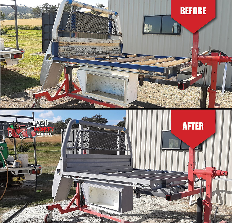 Ute Tray Sandblasting | Blast Monkey Mobile Abrasive Blasting Mid North ...