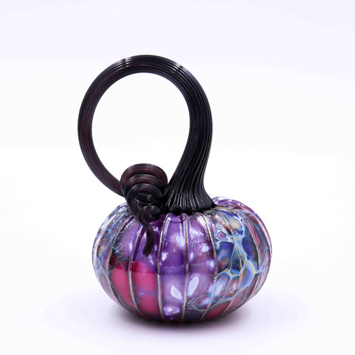 Glossy Orchid Garden Glass Pumpkin | Jack Pine Studio