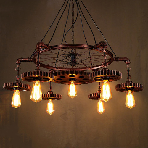 Industrial bicycle ring frame lamp suspended pendant light | Maso Lighting