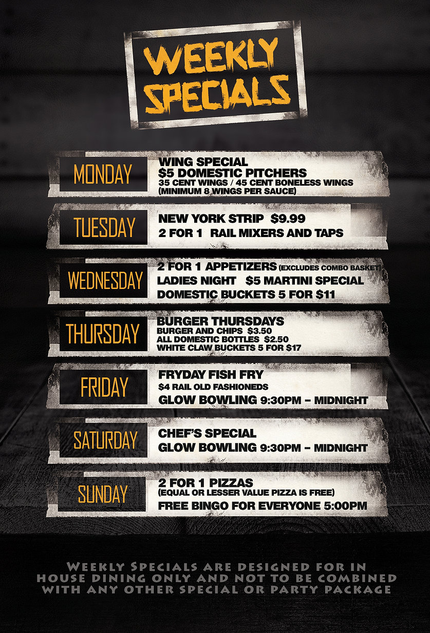 WEEKLY SPECIALS | electriccitylanes