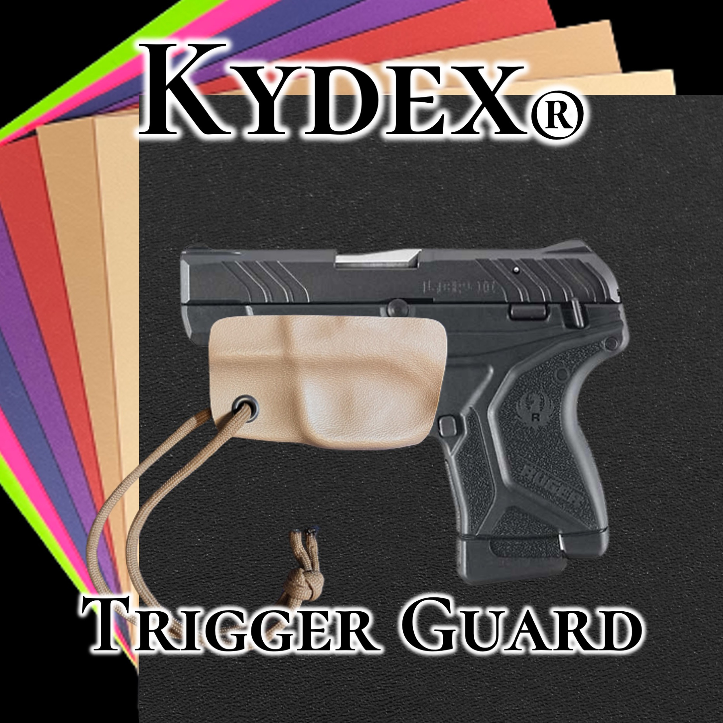 Ruger LCP MAX Kydex Trigger Guard w/ Type III 550 Paracord