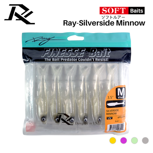 Ray Silverside Minnow (6 pc) | rayfishing