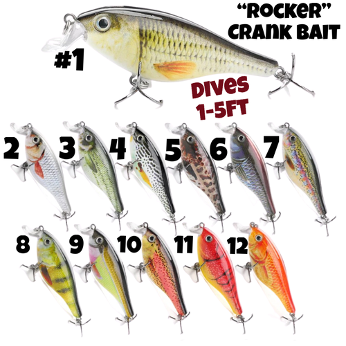 Rocker Shallow Water Wounded Minnow Crank Baits 1-5FT | Upper Deck Fishing