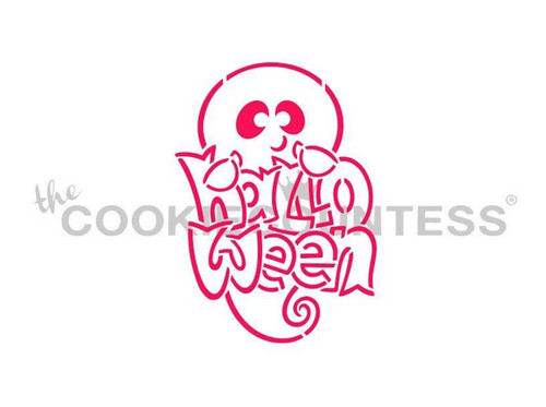 Ghost Holding Halloween Sign PYO Stencil by Cookie Countess | My Sweet ...