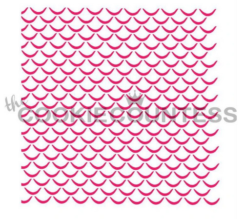 Scales Outlines Stencil by Cookie Countess | My Sweet Source