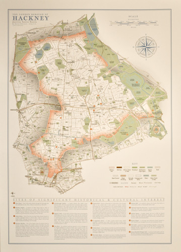 Map of Hackney - Blue | TheCartographicArts
