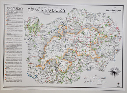 Tewkesbury Map | TheCartographicArts | Tewkesbury Wall Map