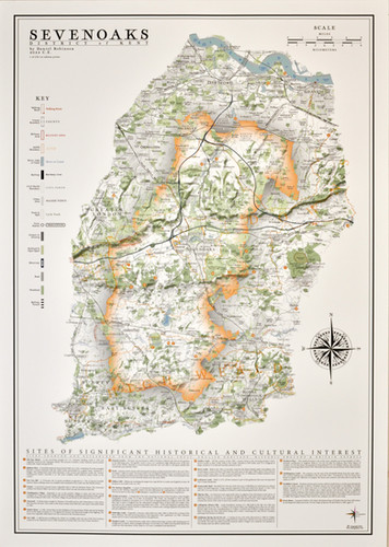Sevenoaks Map | TheCartographicArts | Sevenoaks Wall Map