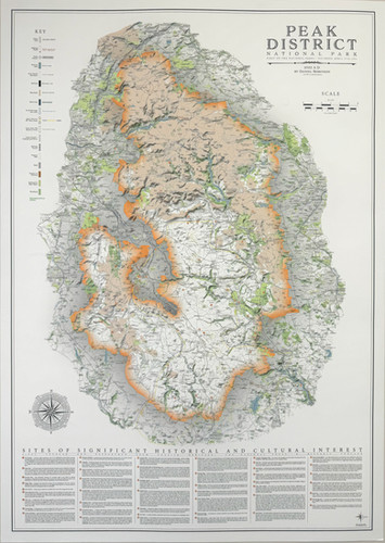 Peak District Map - Single Colour | TheCartographicArts
