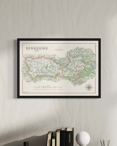 Berkshire Map with districts - Mini Map | TheCartographicArts ...
