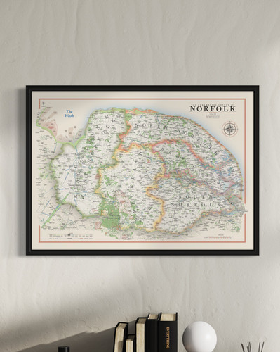 Norfolk with Districts - Mini Map | TheCartographicArts