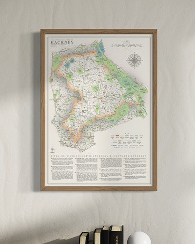 Hackney Map | TheCartographicArts | Hackney Wall Map