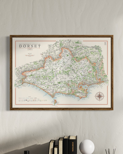 Dorset Map Print - Mini Map | The Cartographic Arts | Dorset Wall Map