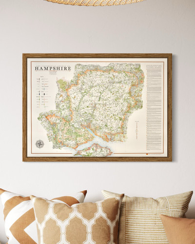 Hampshire map | TheCartographicArts | Hampshire wall map