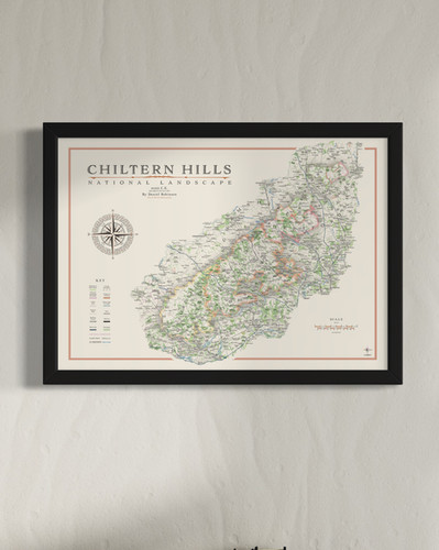 Chiltern Hills Map - County Sections - Mini Map | TheCartographicArts