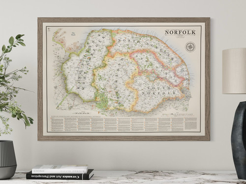 Norfolk Map with Districts | TheCartographicArts