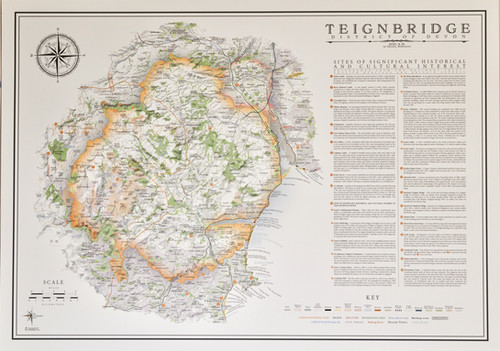 Teignbridge District Map Print | TheCartographicArts