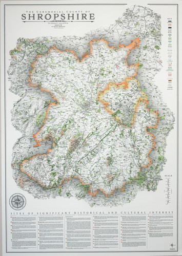 Shropshire Map | TheCartographicArts | Shropshire County Wall Map