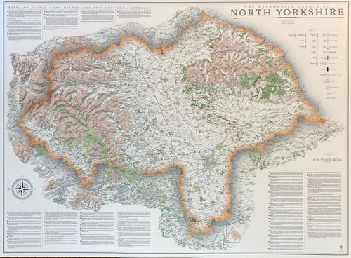 North Yorkshire Map - Single Colour | TheCartographicArts