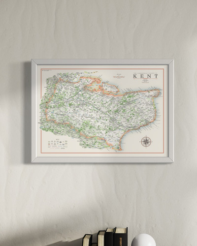 Kent Map - Mini Map | TheCartographicArts | Kent Wall Map