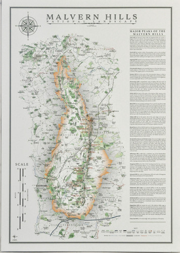 Map of Malvern Hills National Landscape | TheCartographicArts