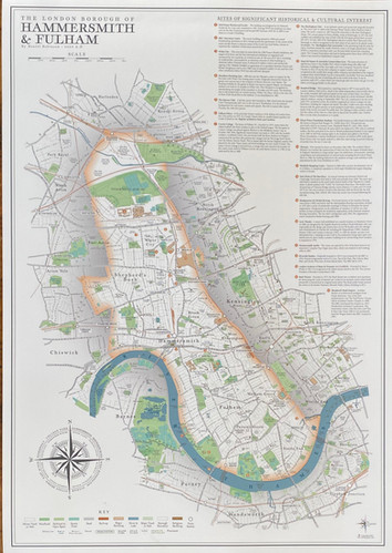 Hammersmith & Fulham map - orange | TheCartographicArts