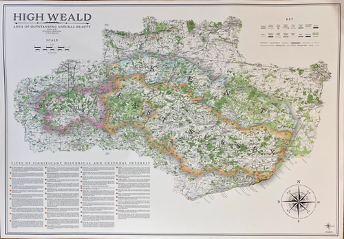 High Weald Map - County Sections | TheCartographicArts | High Weald ...