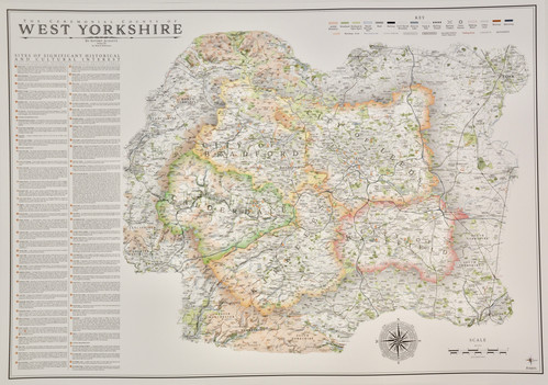 Map of West Yorkshire - Districts | TheCartographicArts