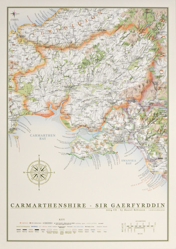 Map of Carmarthenshire | TheCartographicArts