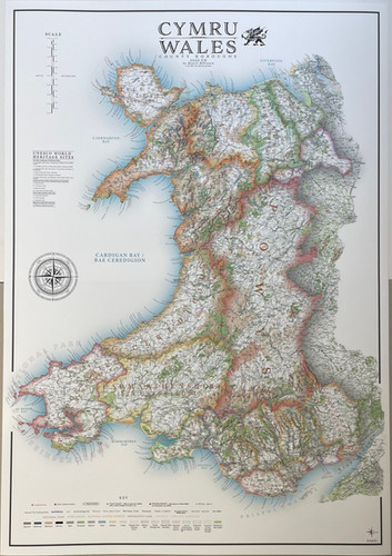 Cymru / Wales Map - County Boroughs | TheCartographicArts