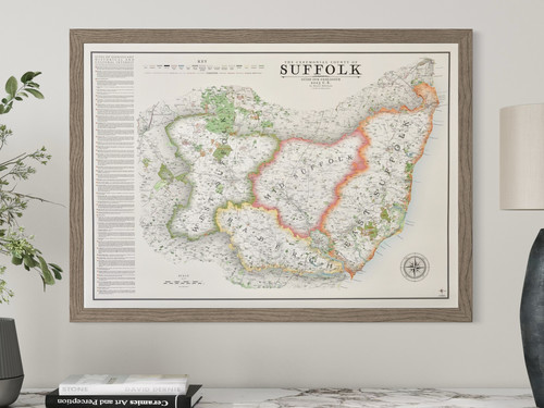 Suffolk Map with Districts | TheCartographicArts