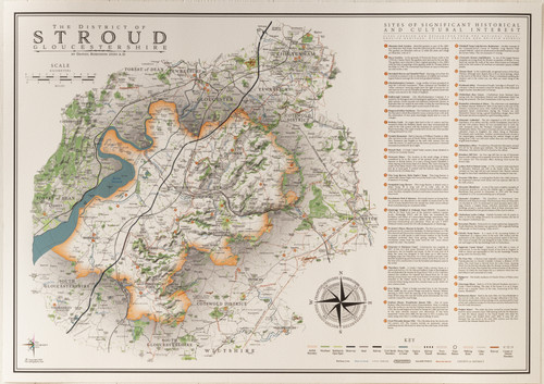 Stroud district map | TheCartographicArts | Stroud Wall Map