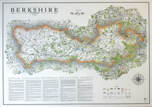Map of Berkshire | TheCartographicArts | Berkshire Print