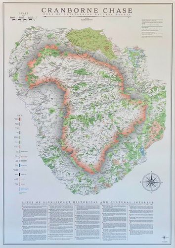 Cranborne Chase Map | TheCartographicArts | Cranborne Chase Wall Map