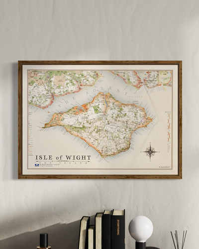 Isle of Wight Map Print | TheCartographicArts | Isle of Wight Wall map