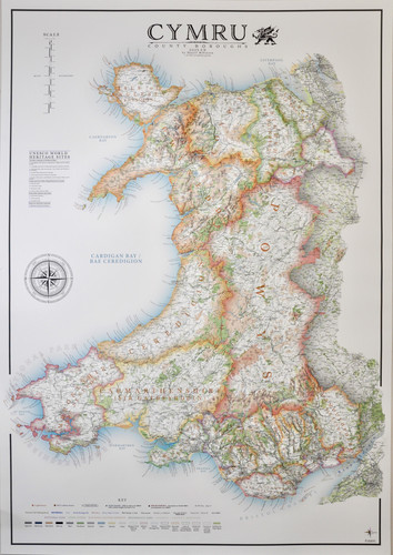 Cymru Map - County Boroughs | TheCartographicArts