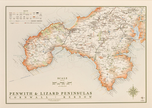 Penwith & Lizard Peninsulas Map | TheCartographicArts