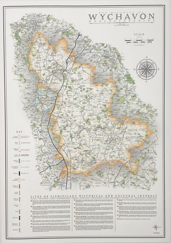 Wychavon district map | TheCartographicArts | Wychavon Wall Map