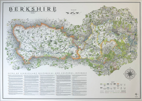 Berkshire Map | TheCartographicArts | Berkshire Print