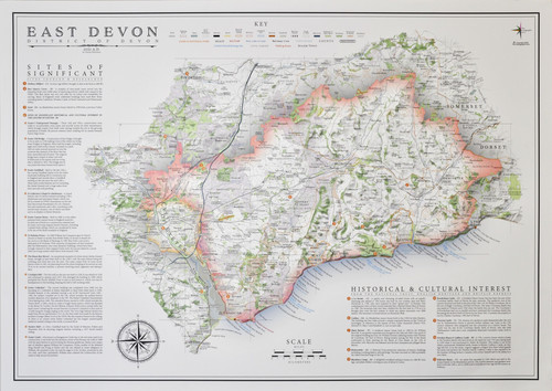 East Devon District Map Print | TheCartographicArts