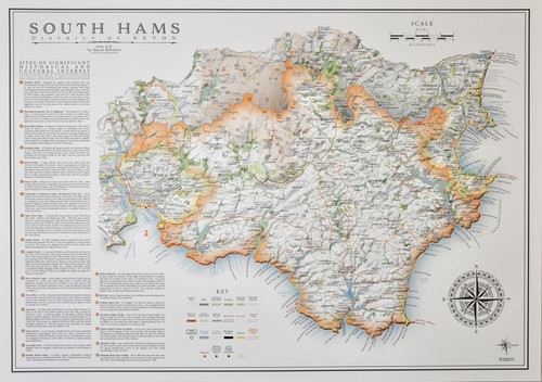 South Hams District Map Print | TheCartographicArts