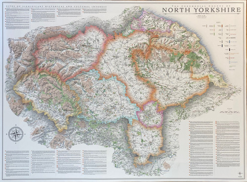 Map of North Yorkshire Map - Districts | TheCartographicArts